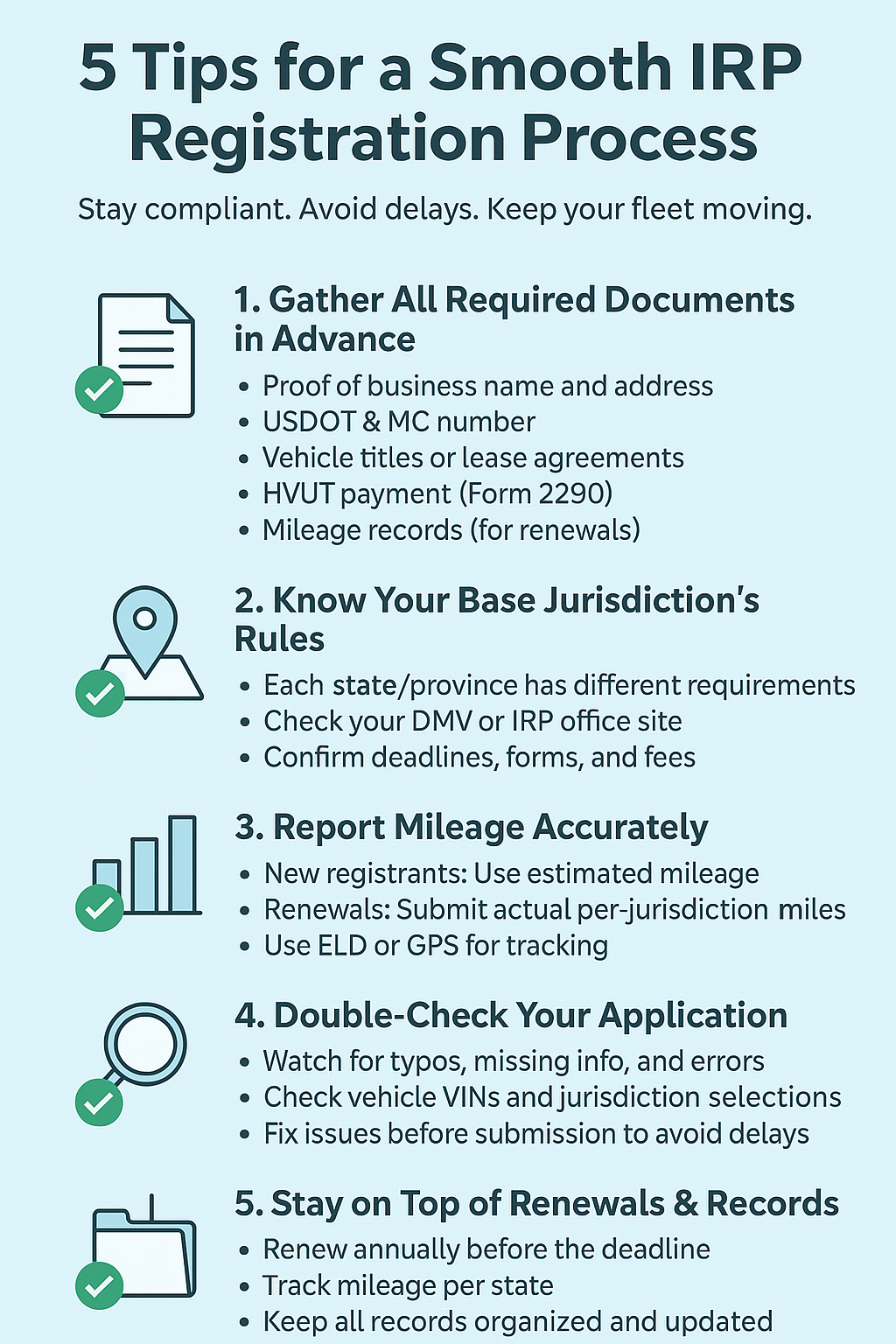 5 Tips for a Smooth IRP Registration Process - Interstate Compliance Group